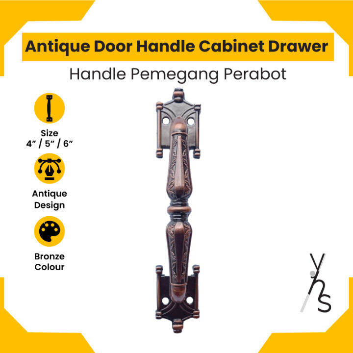 Antique Door Handle Cabinet Drawer Handle Pemegang Perabot / Bronze ...