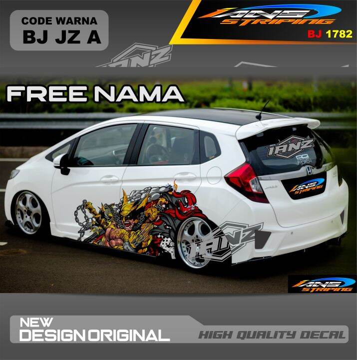DECAL STIKER MOBIL AGYA AYLA / STIKER MOBIL HONDA JAZZ / VARIASI STIKER ...