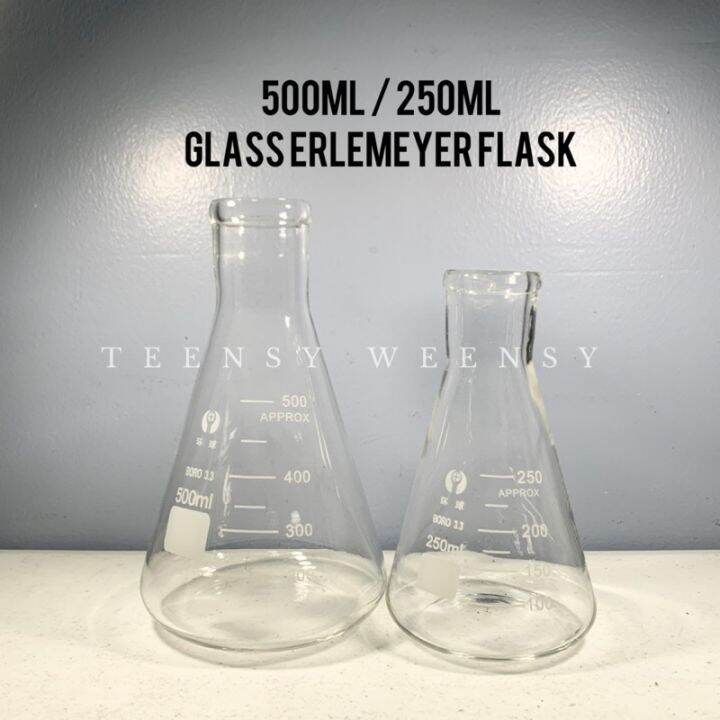 250 ml / 500 ml Borosilicate Glass Erlenmeyer Flask (Heat Resistant) | Lazada PH