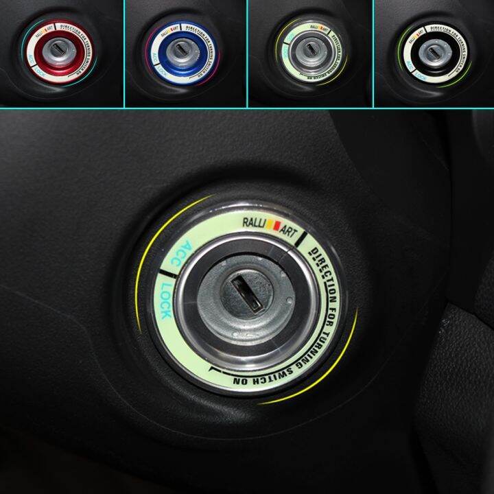 {Premium A} luminous Ralliart Car ignition switch cover key hole ...