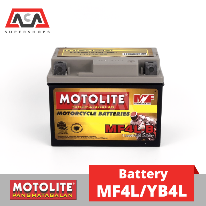 MOTOLITE Battery MF4L/YB4L for WAVE100 / DASH110/ MIO SOUL/ XRM(NO ...