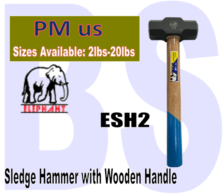BANSOON Home Use Hammer. ELEPHANT Sledge Hammer with Wooden Handle ...