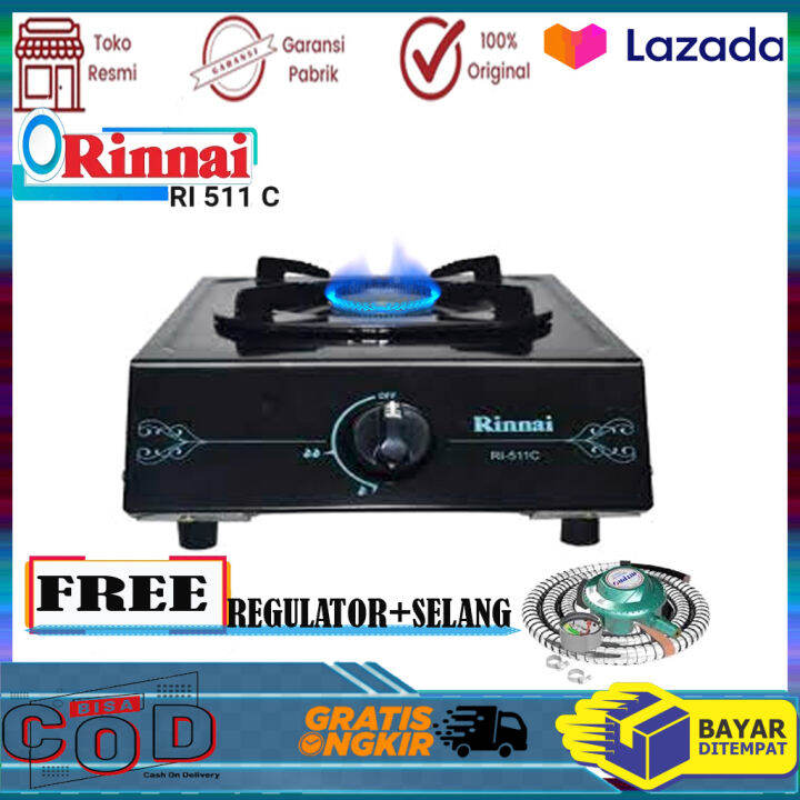KOMPOR Rinnai RI-511 C Kompor Gas Stove 1 Tungku RI 511 C /Kompor Gas ...