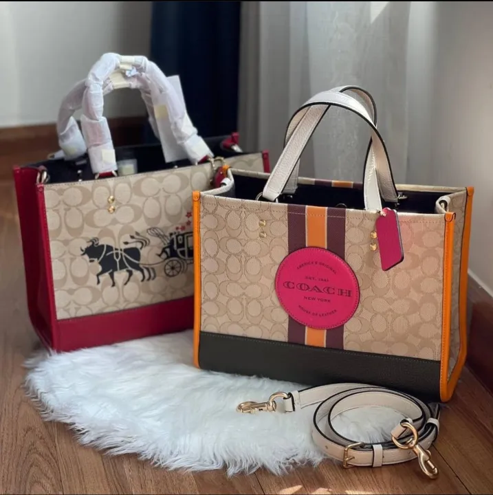 Authentic Coach Dempsey Carryall In Signature 4113 Jacquard With Stripe ...