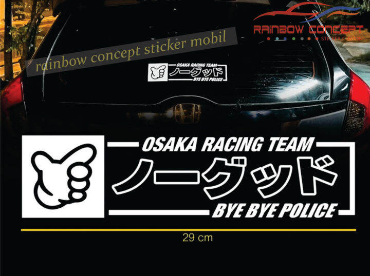 new sticker cutting jdm osaka racing team stiker kanji balap kaca ...