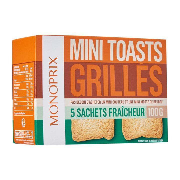 Monoprix Mini Grilled Toasts In Freshness Bags 100G | Lazada Singapore