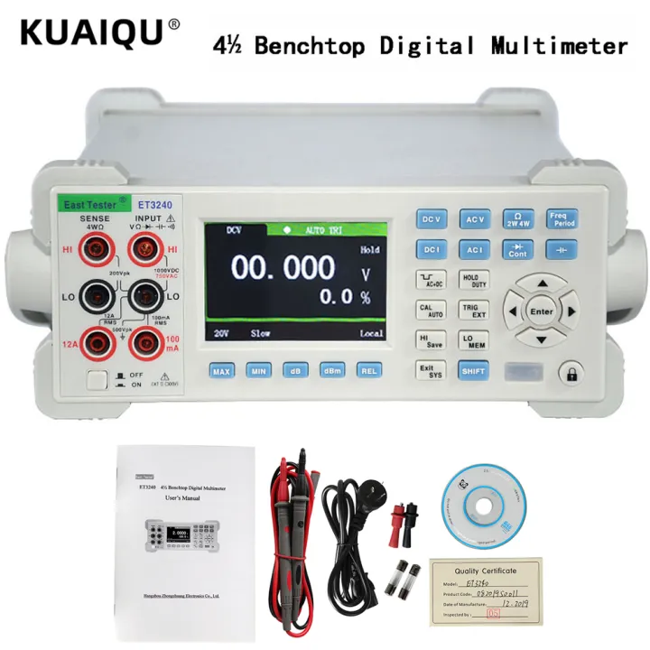 ET3240 Automatic 22000 Counts Benchtop Digital Multimeter with 3.5 Inch ...