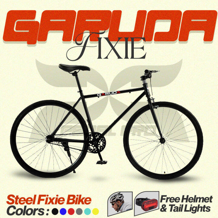 Garuda Fixie Steel 700/23c Recreational Outdoor Bike Budget Fixie Bike ...