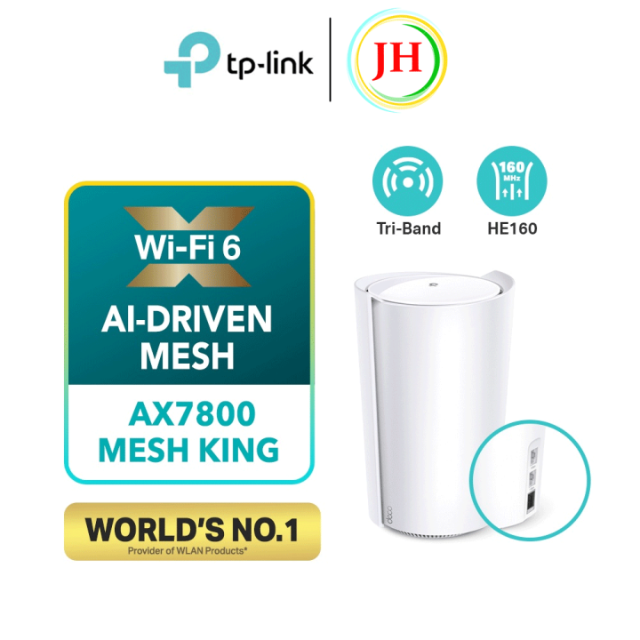 TP-LINK AX7800 Tri-Band 2.5G Port HE160 Whole Home Ai-Driven AX WIFI 6 ...