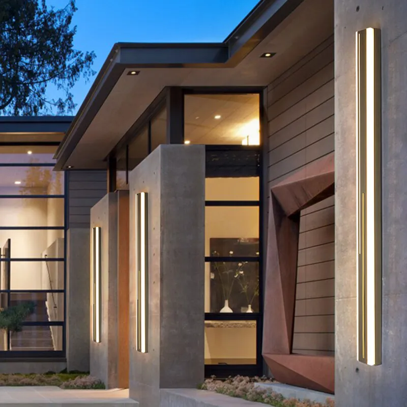 LED Outdoor Wall Light Long Wall Light Modern Waterproof IP65 villa ...
