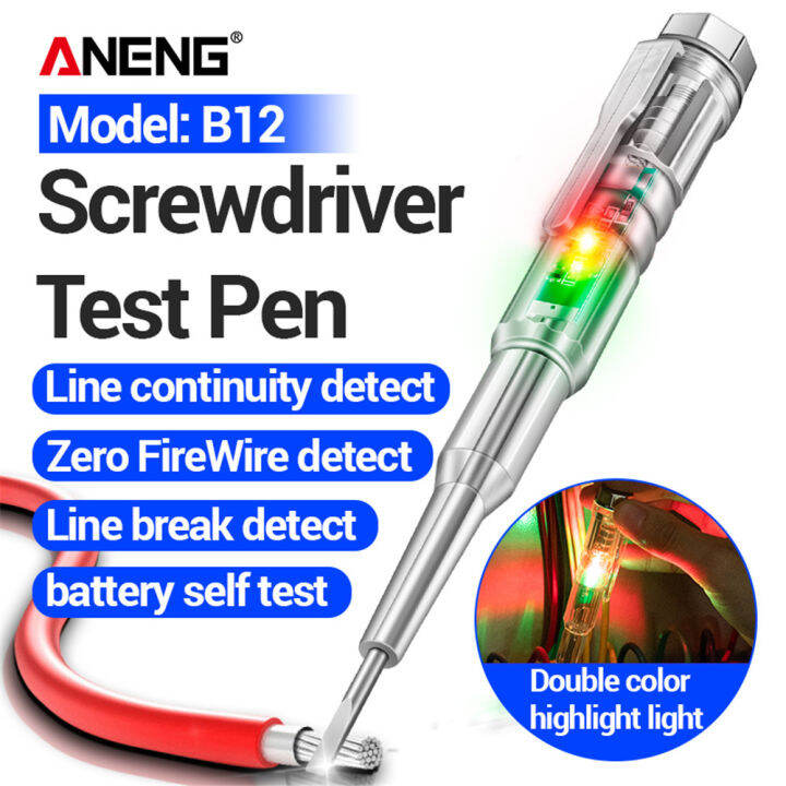 diymore B12 Test Screwdriver Voltage Detector Pen Light Circuit Tester ...