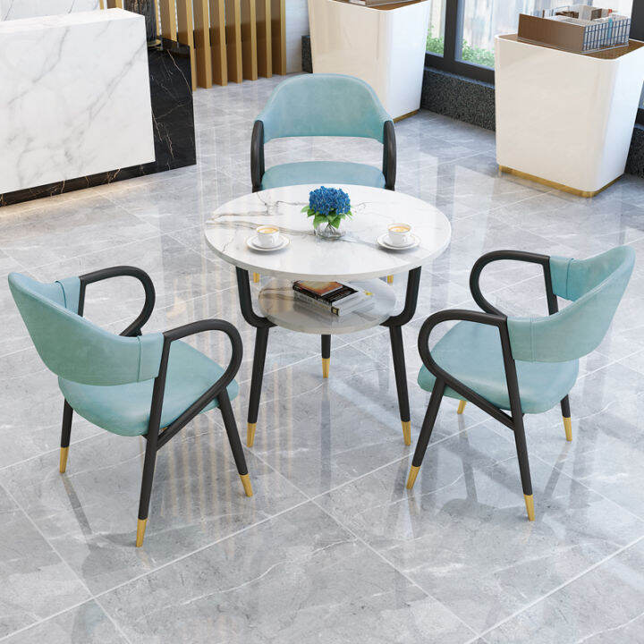 Luxury negotiation table and chair combination one table and three ...