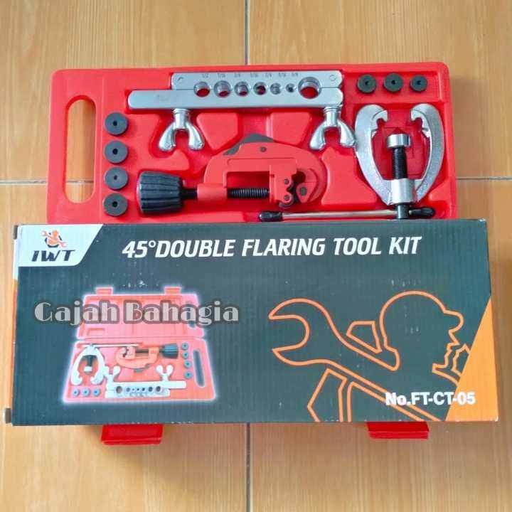 Flaring Tool Kit Pemekar Pipa Peralatan AC Snai Pipa ac Tubing Tool Kit ...