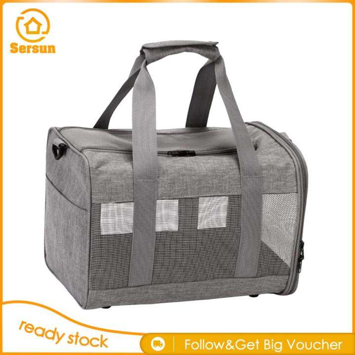 กระเป๋าเดินทางกระเป๋าแบบอ่อนนุ่มสัตว์เลี้ยง Sersun พับเก็บได้สะดวกสบายกระเป๋าใส่สัตว์เลี้ยงแมว ...