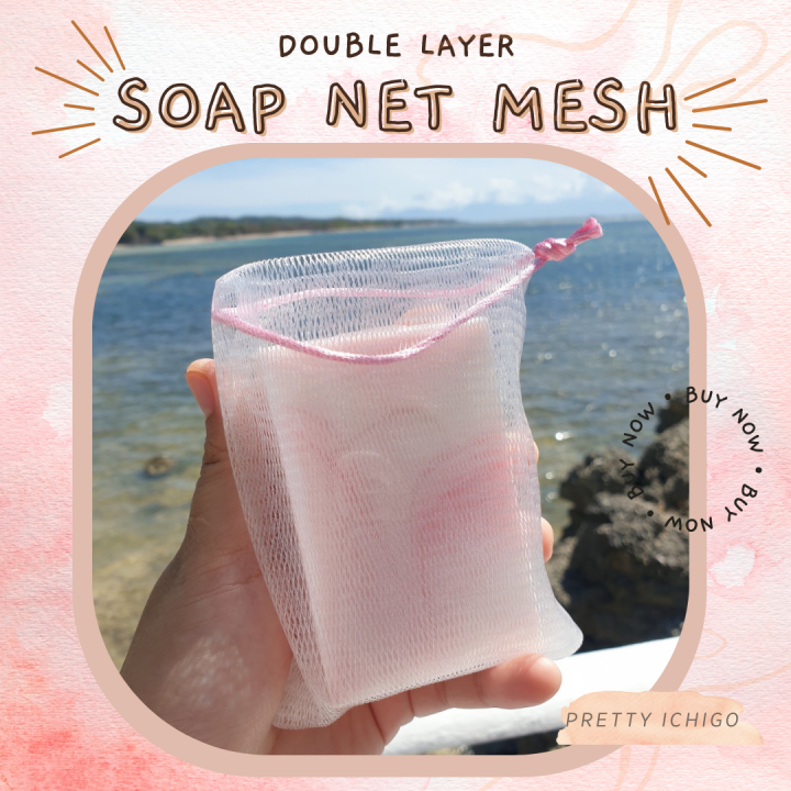 Soap Mesh Foaming Net Bubble Mesh Bag Double Layer Cleaning Tool ...