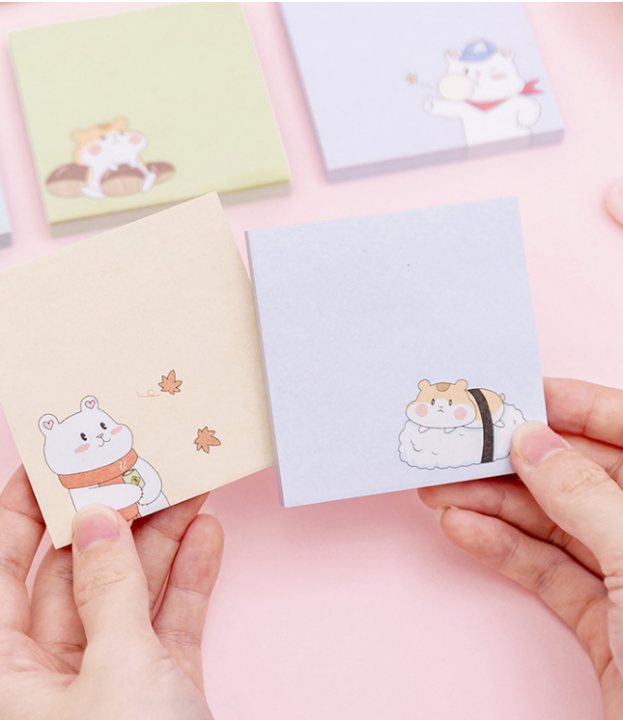 ☘️MLL☘️80sheets Creative Cute Cartoon Creative Student Sticky Note Memo ...