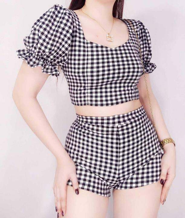 PUFF SLEEVE KOREAN COORDINATES fits to small and medium body frames ...