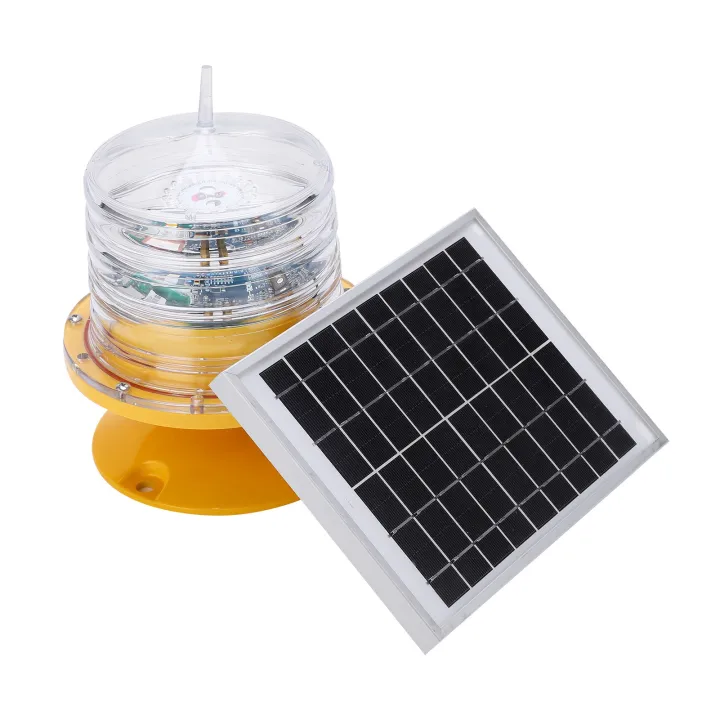 Solar Power Beacon Light LED Flashing Red Floating Lamp IP68 For Marine ...
