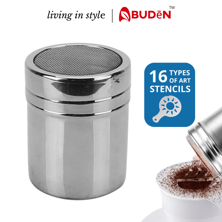 ABUDEN Stainless Steel Coffee Powder Duster Coffee Duster 16 Coffee Art ...
