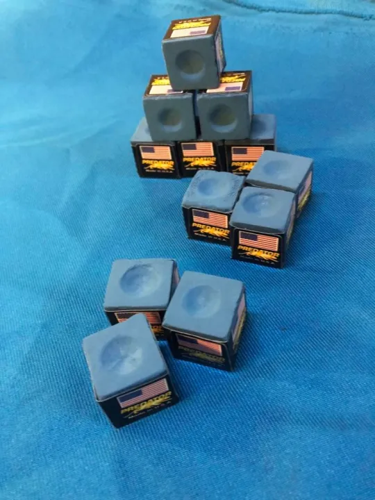 3PCS PREDATOR BLUE BILLIARD CUE CHALK / CUE CHALK / TISA / TISA NG TAKO ...