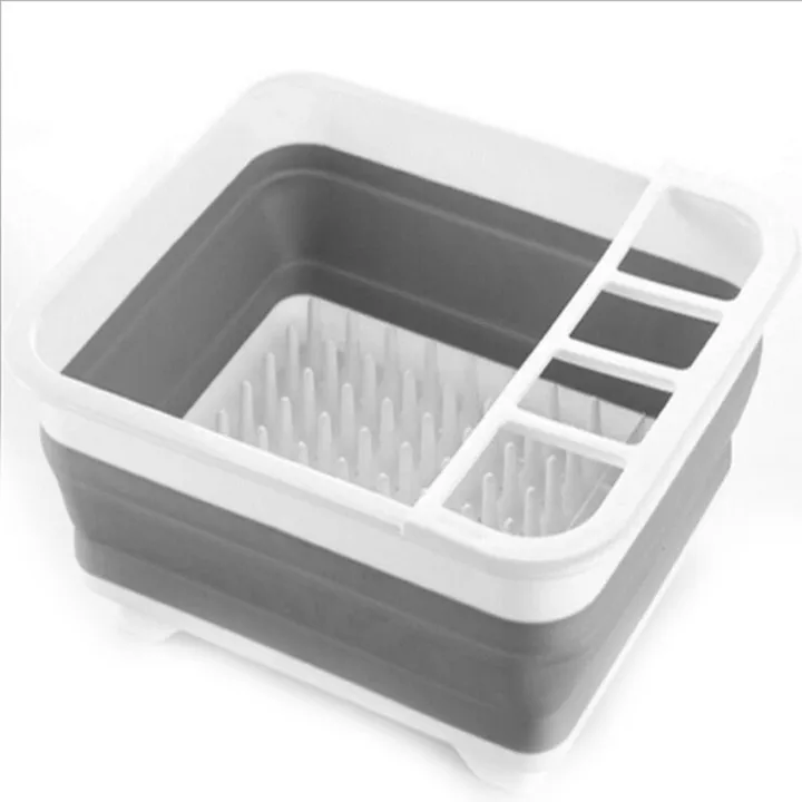 Collapsible Drying Dish Rack Silicone Collapsible Kitchen Drain Bowl ...