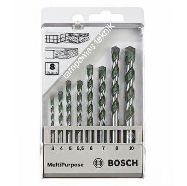 Mata Bor Set 8pcs Multi Purpose Bosch Mata Bor Beton Mata Bor Besi Mata ...