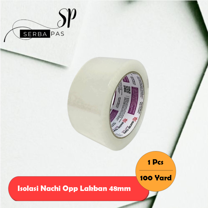 SP Packing Tape Isolasi Lakban 2 Inch Nachi OPP Bening Transparan 2" 48 mm x 100 Yard | Lazada ...