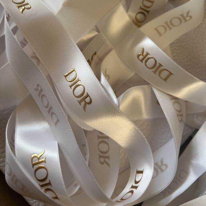 Dior 3inch 100cm length Gold Embossed Logo Ribbon | Lazada PH