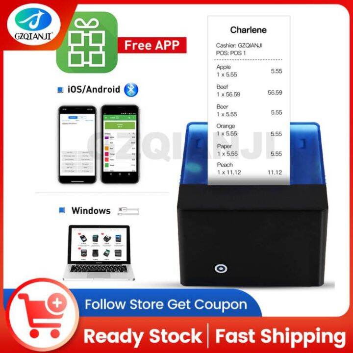 GZQIANJI Free APP Android Bluetooth Thermal Printer 58mm Mini Bluetooth ...