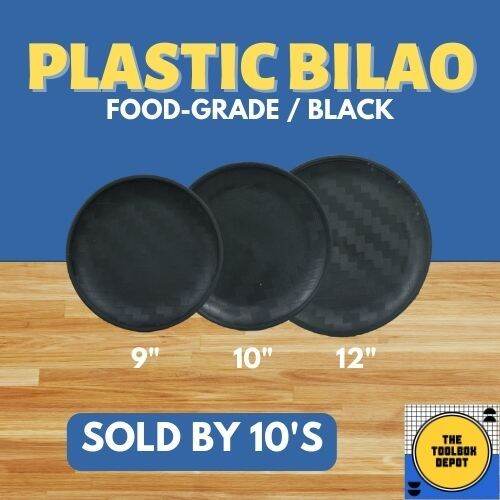 [10pcs] 9 10 12 Plastic Bilao Black SMALL SIZES Food-grade / Party ...
