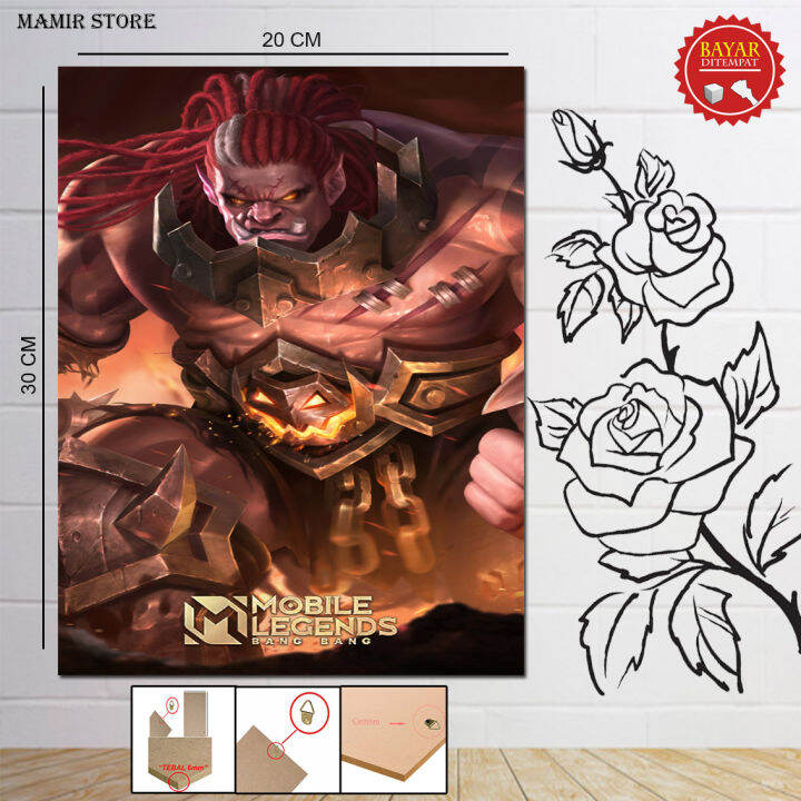 HIASAN DINDING TEMA KARAKTER MOBILE LEGEND/CETAK FOTO TEMA KARAKTER ...