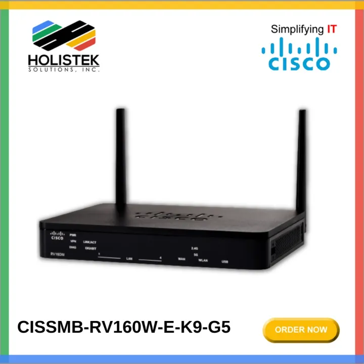 Cisco RV160W wireless VPN router, with 2x2 802.11ac wireless (RV160W-E ...