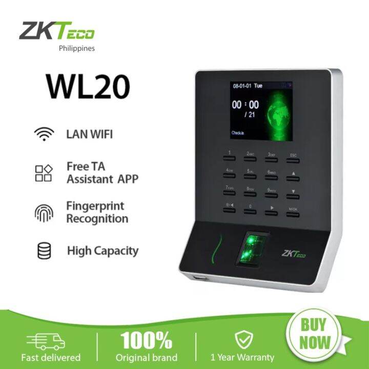 ZKTeco Wl20 Fingerprint Time And Attendance Terminal With Wi-Fi Module Clock Office USB | Lazada PH