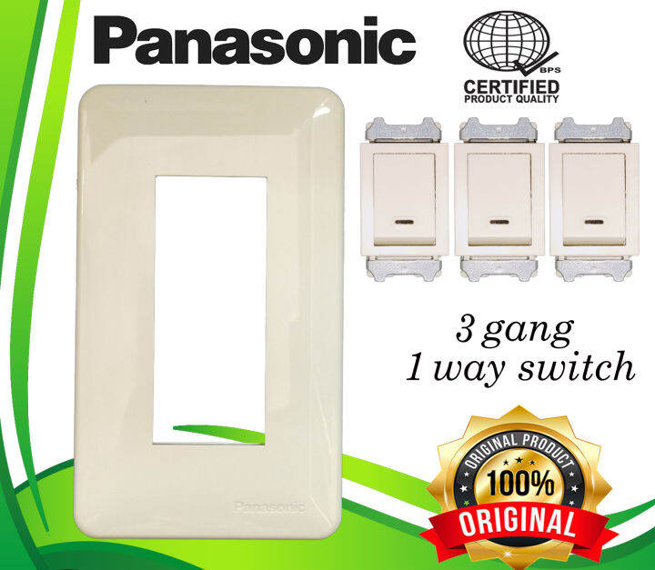 PANASONIC1 3 gang 1 way switch Heavy Duty (Original) | Lazada PH