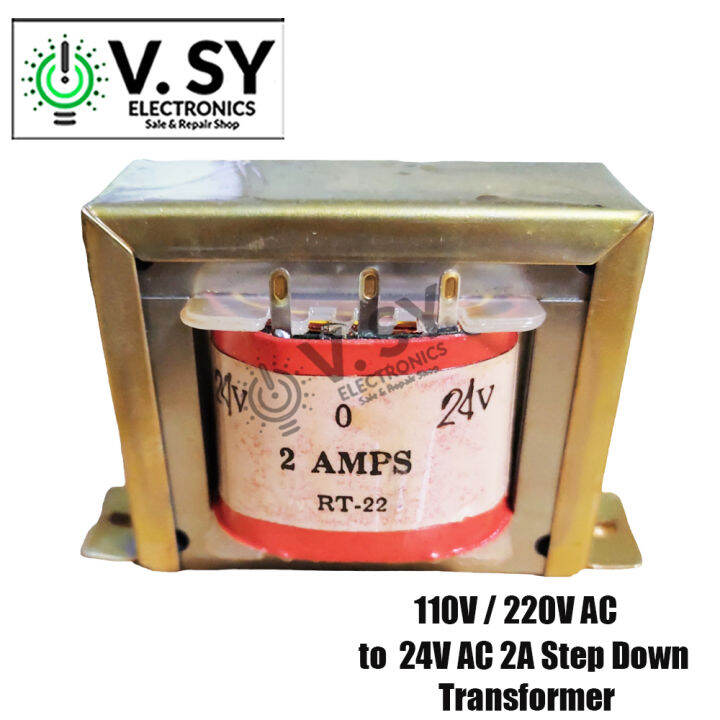 Stallion 110V / 220V AC to 24V 2A/6A Step Down Transformer 24V 0 24V ...