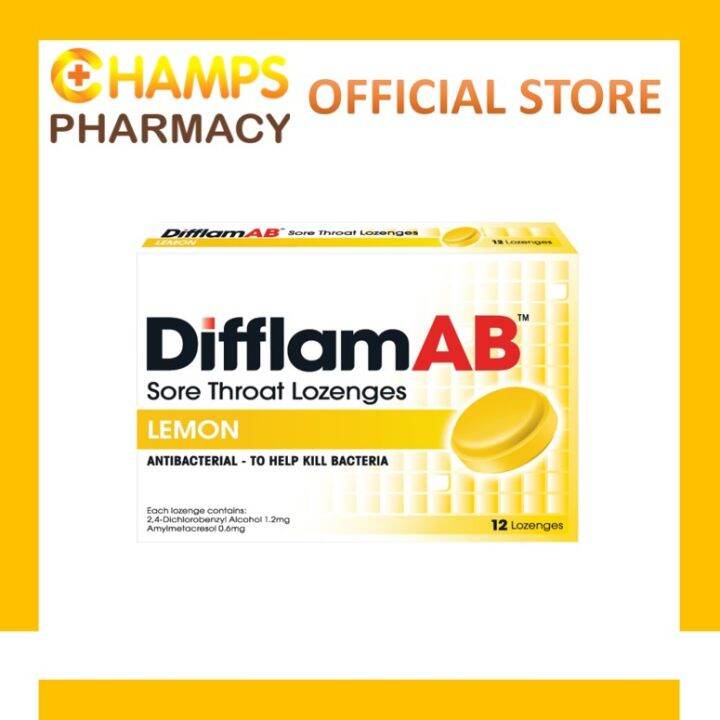Difflam AB Lemon Loz - 12's EXP 2/26 | Lazada