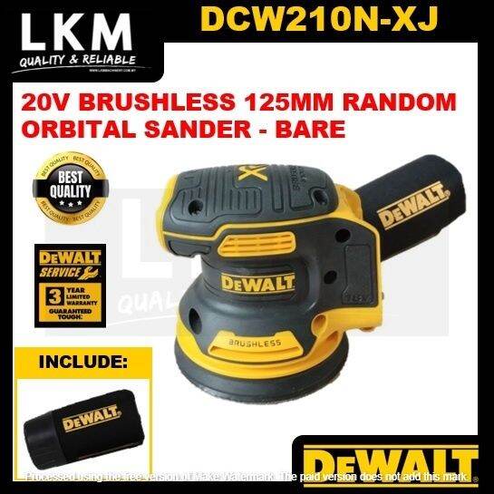 DEWALT DCW210N-XJ 20V BRUSHLESS 125MM RANDOM ORBITAL SANDER - BARE | Lazada