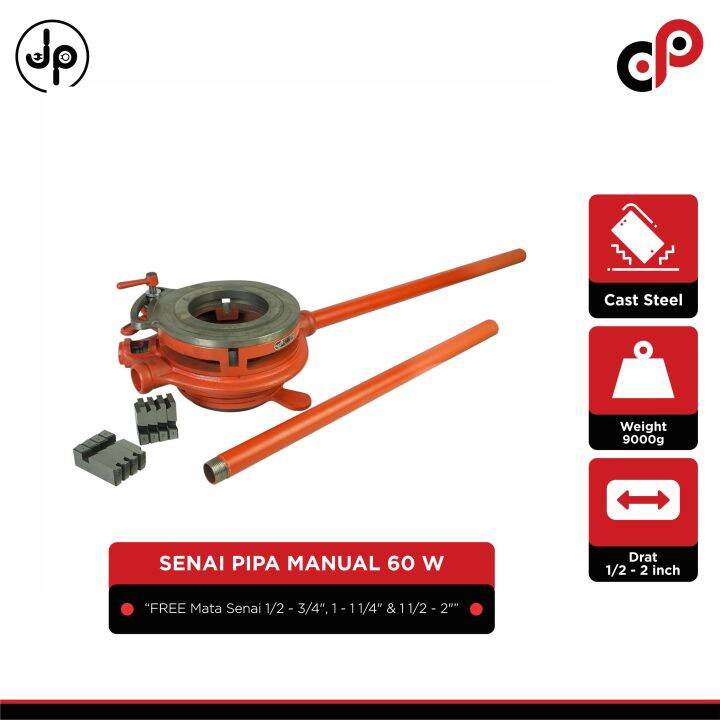 Senai Pipa Manual 1/2" - 2 " | Ratchet Die Stock 60W 1/2-2" | Lazada ...