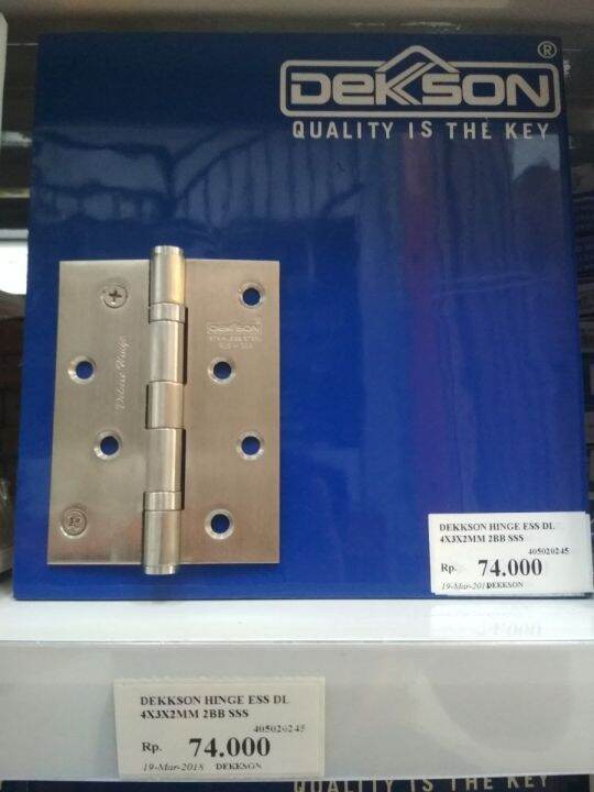 Engsel Pintu Dekkson Hinge ESS DL 4 x 3 x 2mm 2BB SSS | Lazada Indonesia