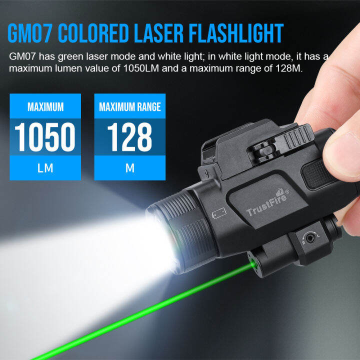 TrustFire GM07 laser torch 1050lm LED Glock Tactical Flashlight ...