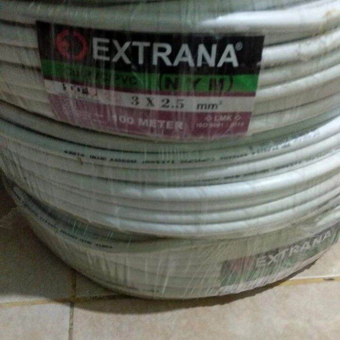 KABEL NYM EXTRANA 3X2.5 100M TEMBAGA MURNI 3X2,5 100 METER KABEL PUTIH ...