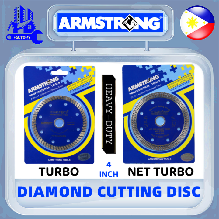 ARMSTRONG Super Thin Diamond Cutting Disc 4' - NET TURBO For Tiles ...