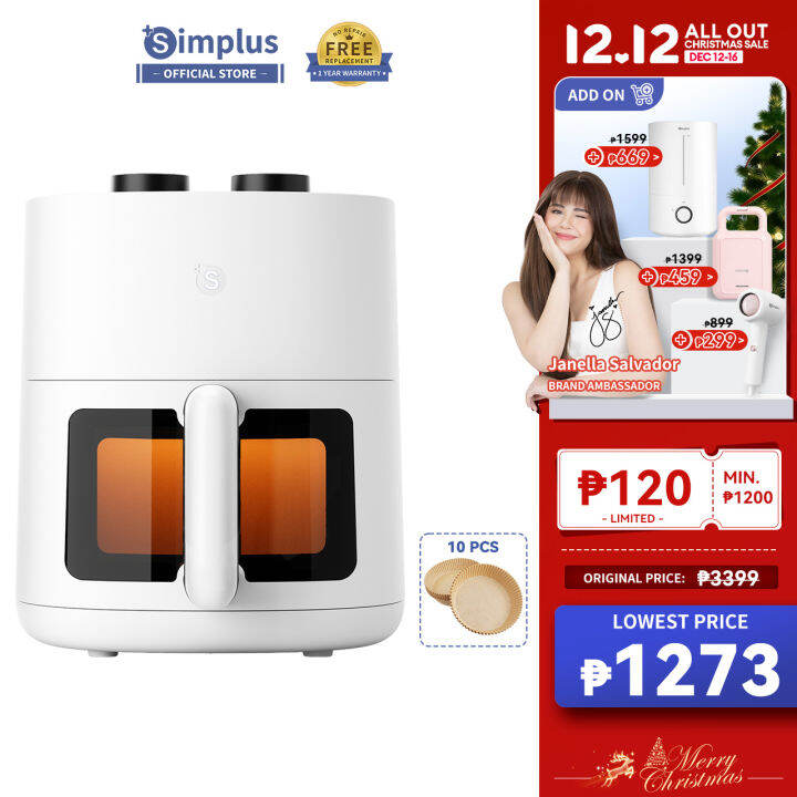 Simplus Air Fryer 5L Large Capacity Multifunction Fryer 1300W Non-stick ...