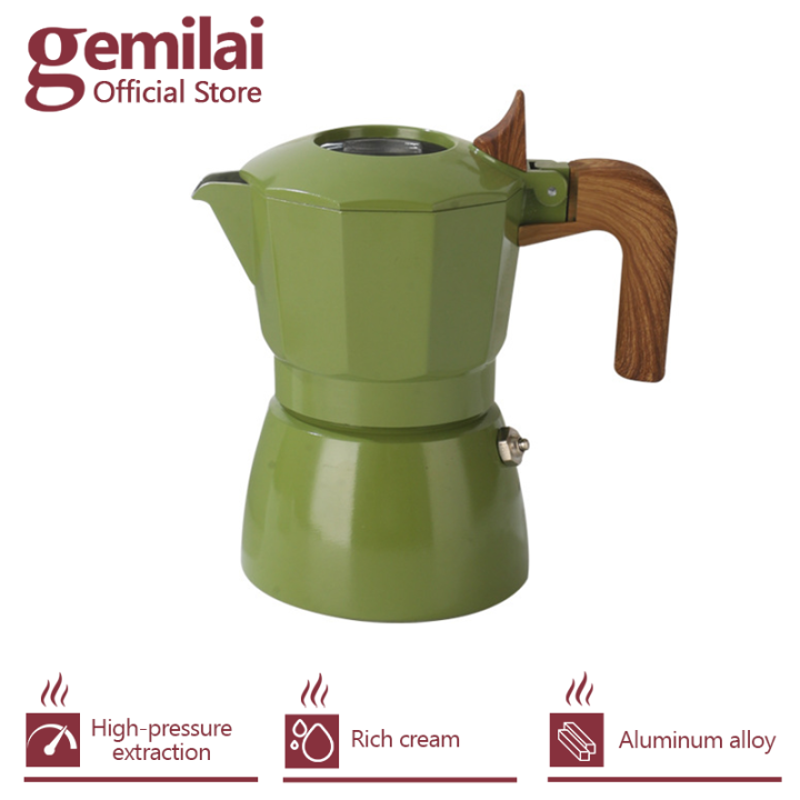 Double Valve Moka Pot French Extraction Coffee Pot Aluminum Alloy ...