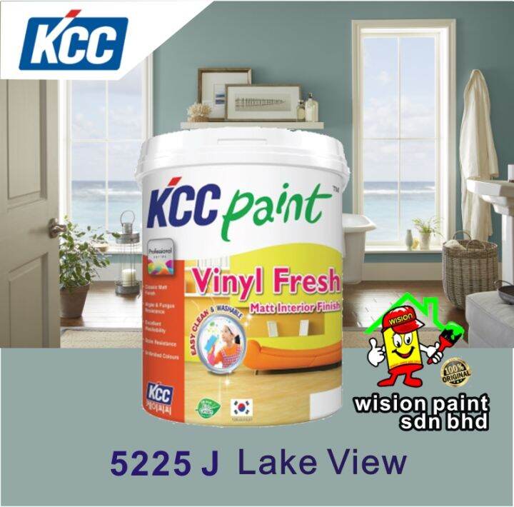 5225J LAKE VIEW 1L / 5L /15L KCC PAINT ( Vinyl Fresh ) - INTERIOR PAINT / Cat Rumah Dalam | Lazada