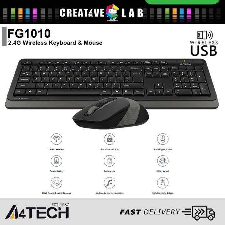 ORIGINAL A4tech 2.4G Power-Saving Wireless Desktop Set USB Wireless ...