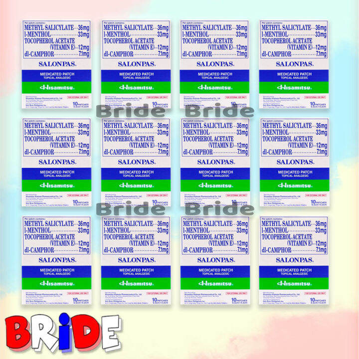Bride ( SET OF 12 Box ) SALONPAS Medicated Patch (10 Patches) | Lazada PH
