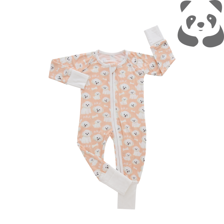 Bamberry Baby Zippy - Sky Bear - Newborn 0-6 Months Old- Bamboo Fabric ...