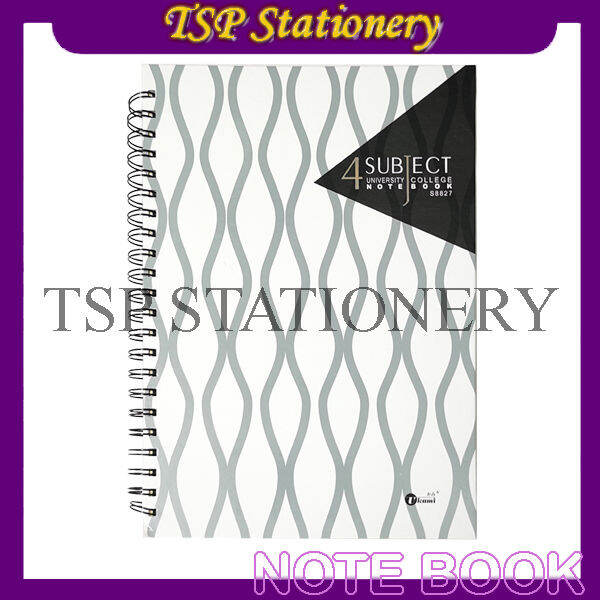 UKAMI 4 SUBJECT A4 SIZE HARD COVER NOTE BOOK (S8827) | Lazada