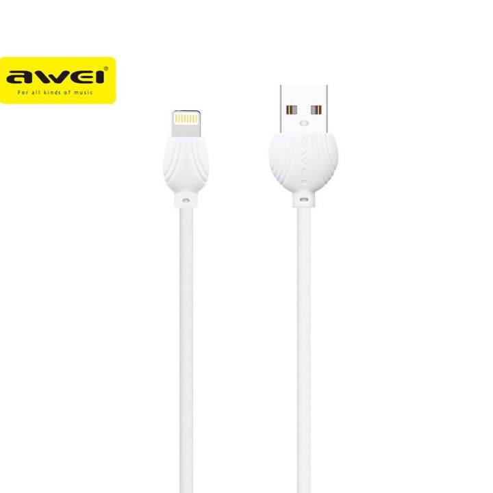 Awei CL-63 Light-ning Cable 2.5A Fast Charging Data Sync Transfer Bend ...